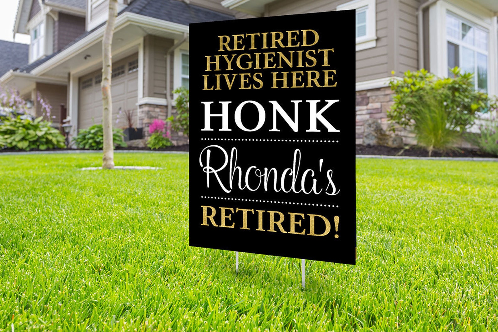 Retirement Lawn Sign Design, Digital File Only, Yard Sign, Retirement ...