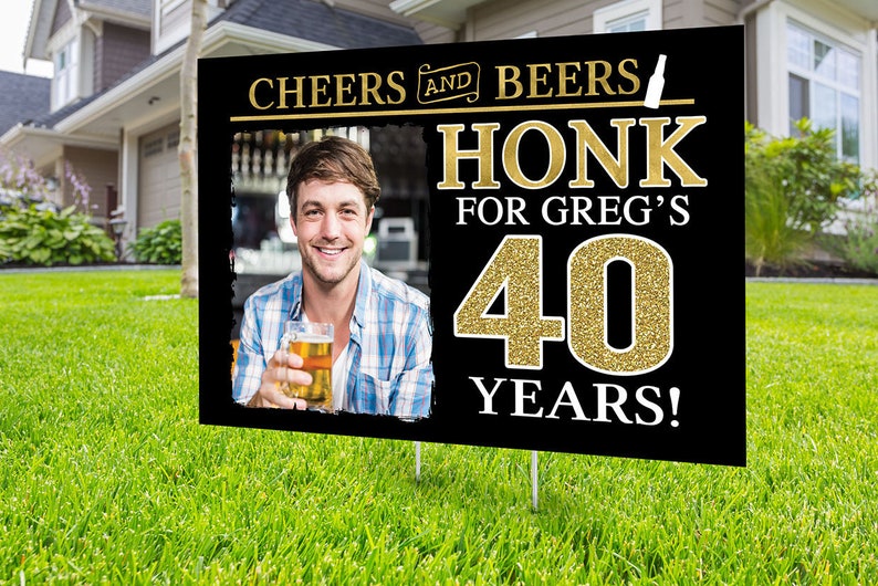 Any Age Happy Birthday Yard Sign Design Digital File Only - Etsy