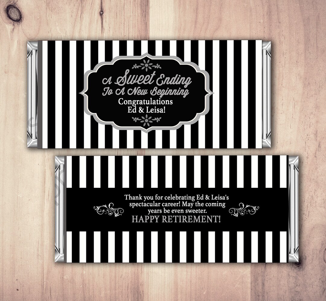 Retirement Candy Bar Wrapper, Printable Digital File,candy Bar, Purple ...