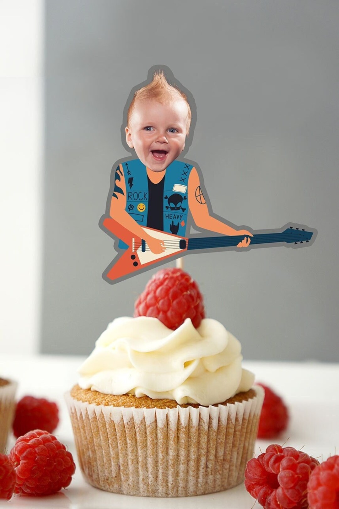 Rockstar Cupcake Toppers, Birthday Party, Party Decorations, Party ...
