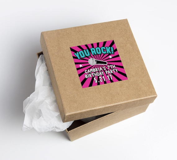 Party Favor Sticker Rockstar Birthday Swag Bag Personalized - Etsy