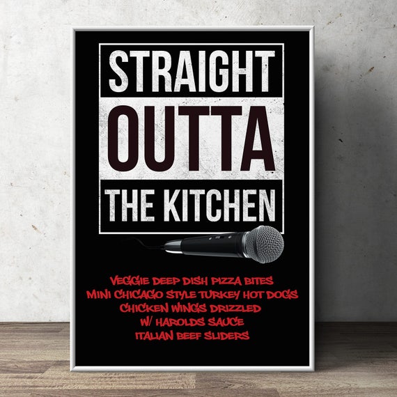 Menu, Fresh Prince, 90s party signs, Birthday, Baby Shower, Hip Hop ...