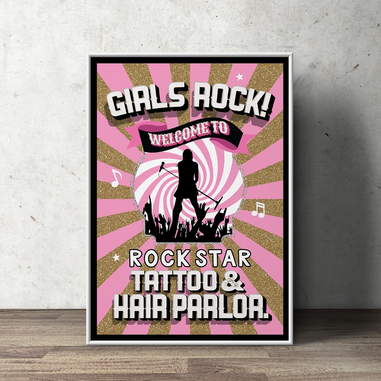 Welcome Party Sign, Pop Star Party, Rock Star Party, Baby Shower, Party ...