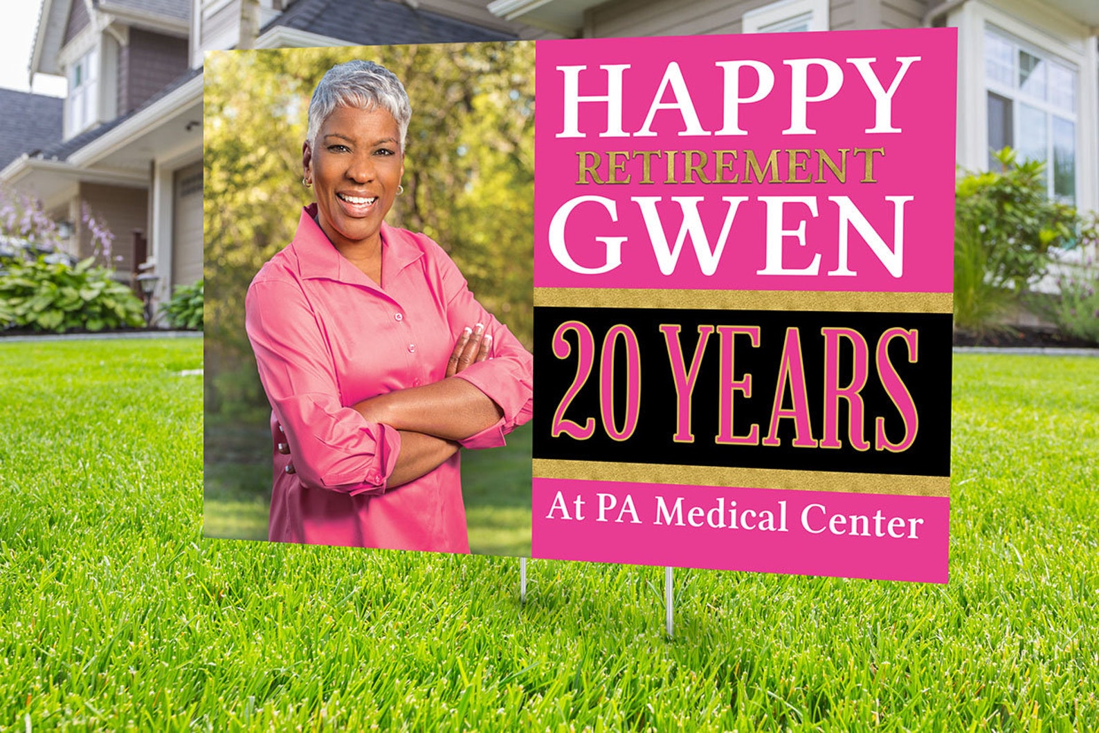 Retirement Yard Sign Design Digital File Only Yard Sign | Etsy