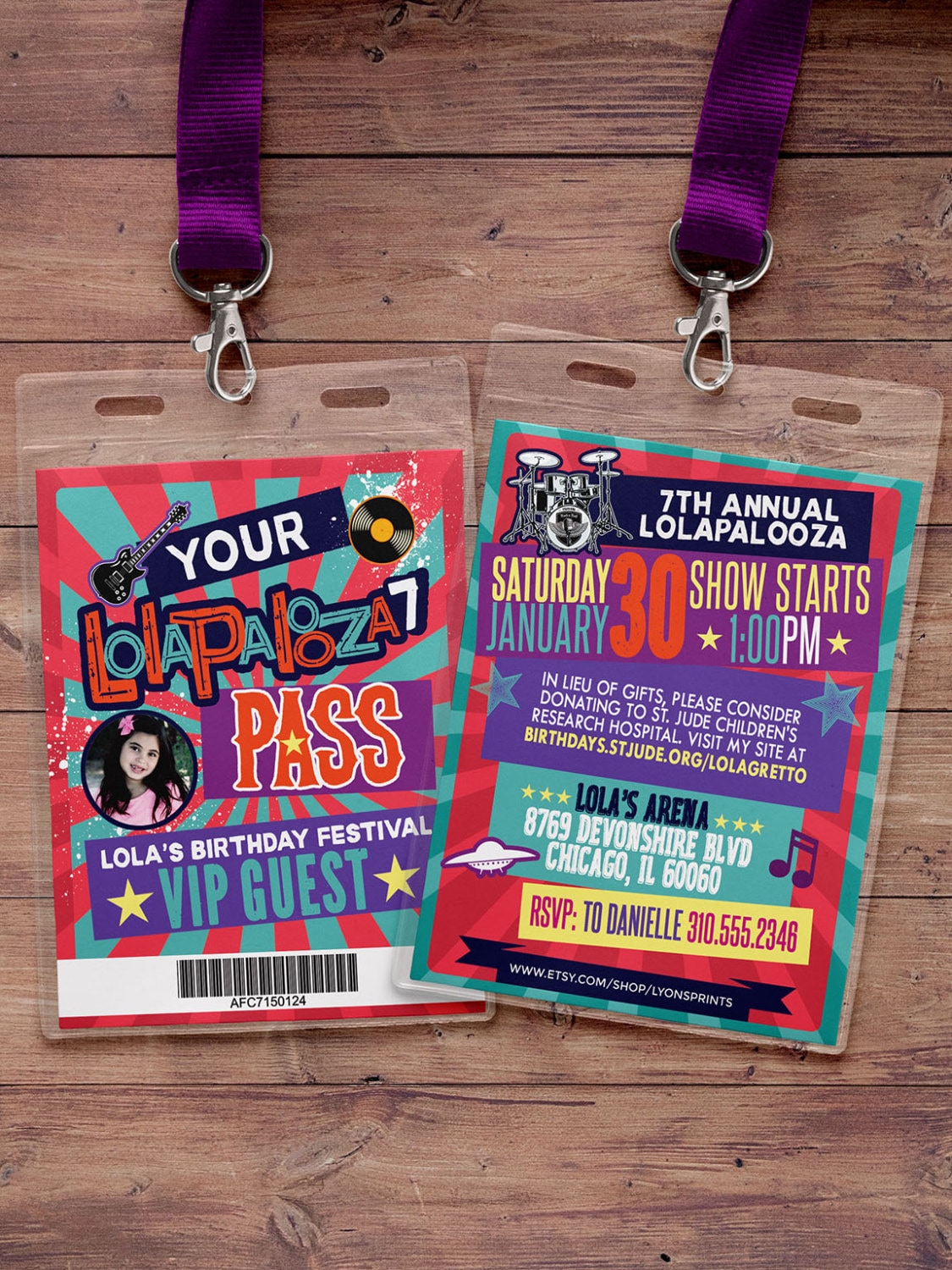 Punk Rock VIP PASS backstage pass Vip invitation birthday | Etsy