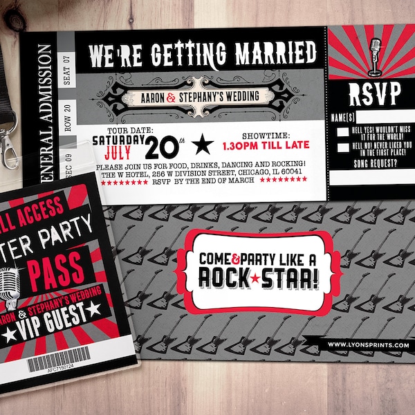 Rock N Roll Wedding - Etsy