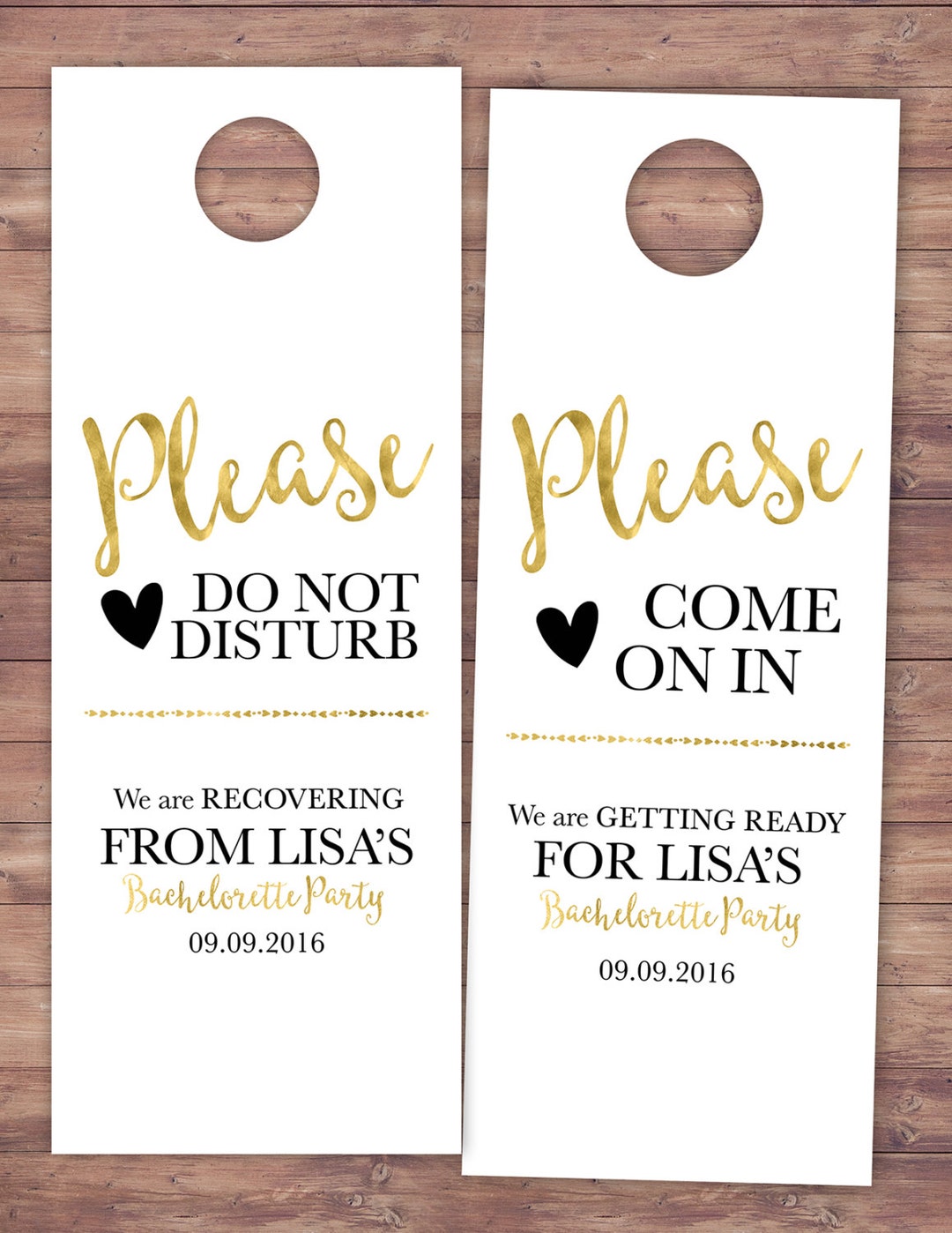 Personalized Door Hanger / Wedding Door Hanger / Bachelorette Party ...