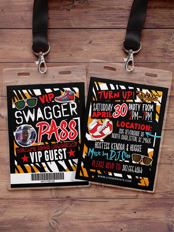 Hip Hop, Swagger, VIP PASS, backstage pass, Vip invitation, birthday ... Hip Hop, Swagger, VIP PASS, backstage pass, Vip invitation, birthday ...