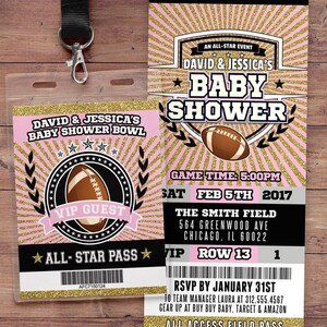 Football Ticket Invitation // All Star Birthday // VIP Pass,, Super ...
