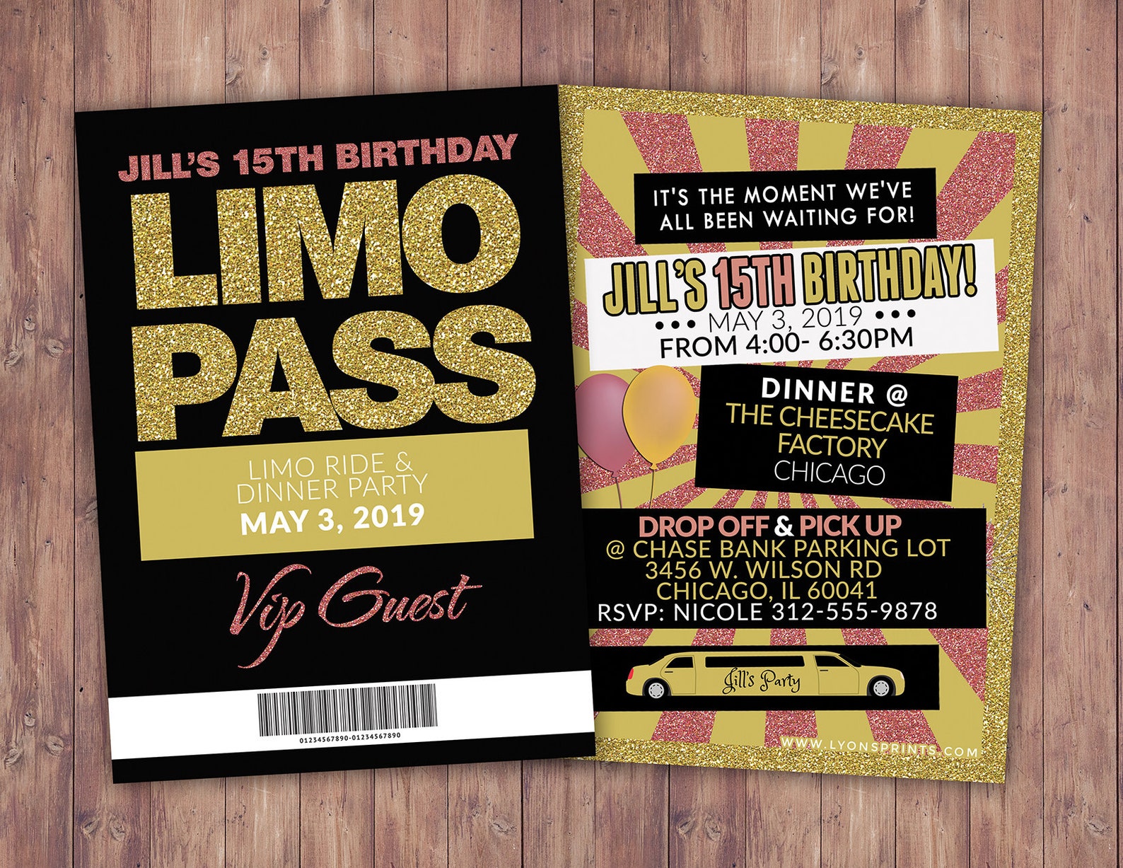 VIP PASS Limo pass Birthday party 21st birthday backstage | Etsy