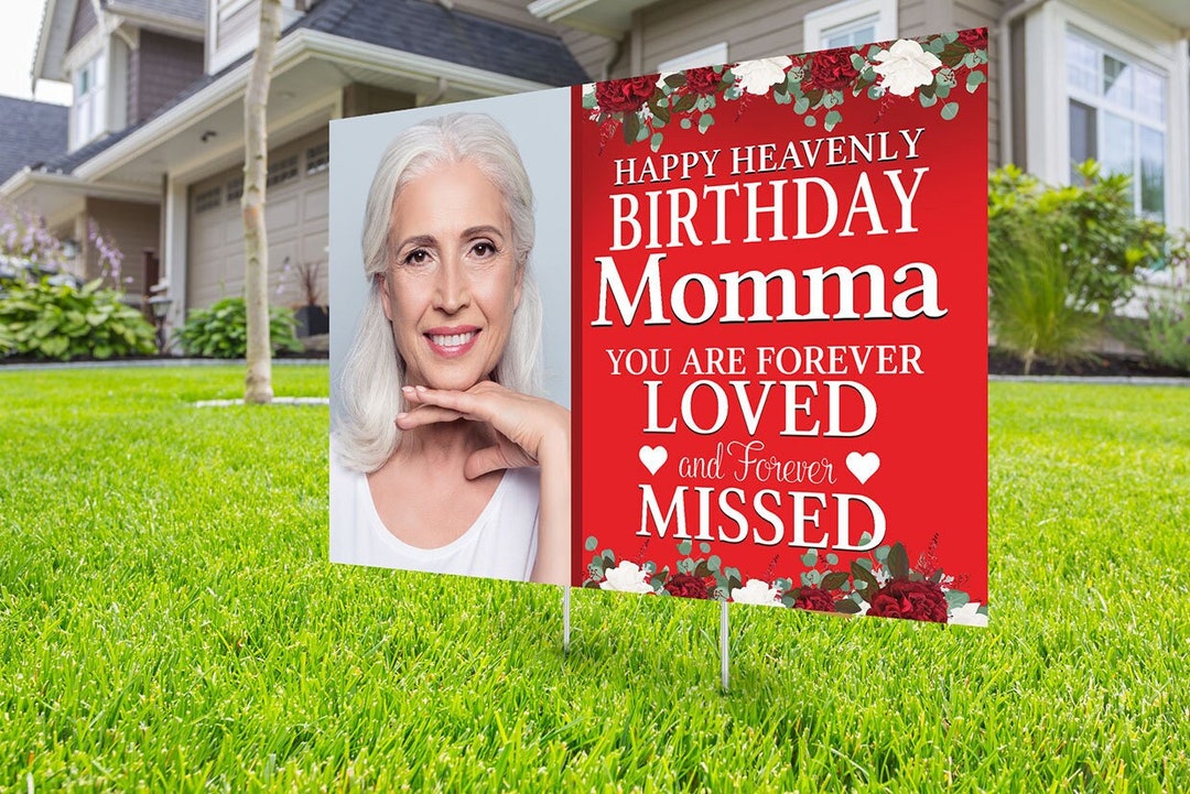 Yard Sign, Funeral Sign Design, Digital File Only, Memorial Sign, Happy ...