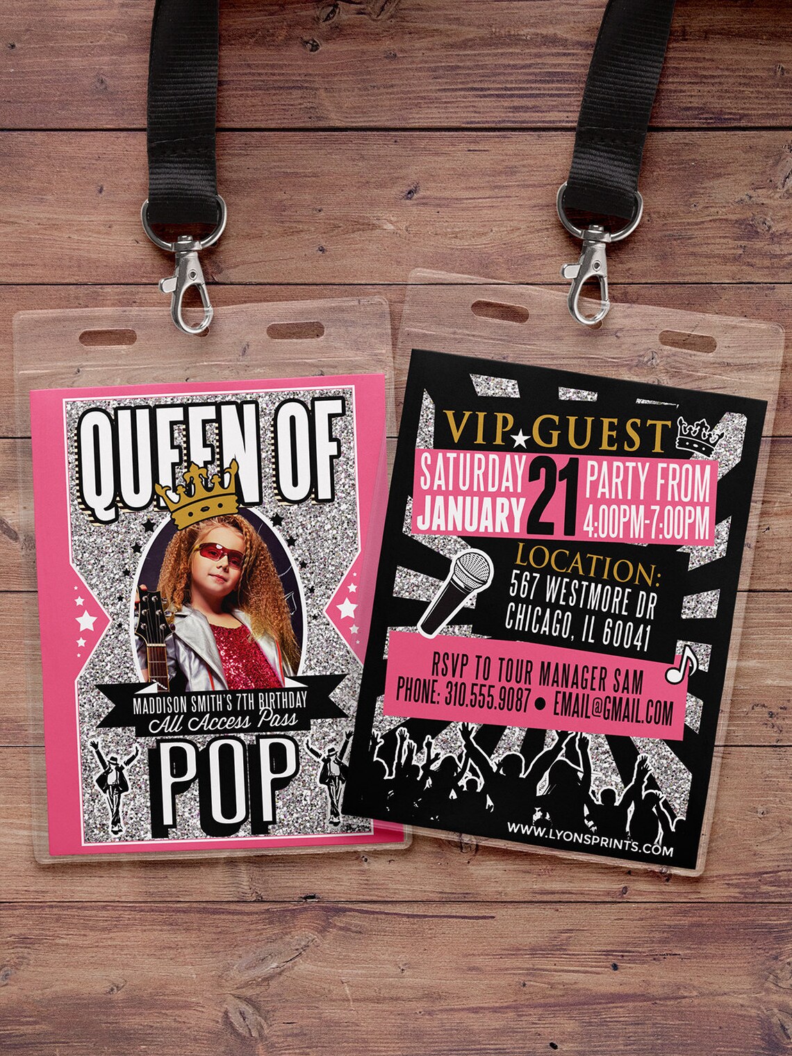 Queen of Pop, Hip Hop, VIP PASS, Backstage Pass, Vip Invitation ...
