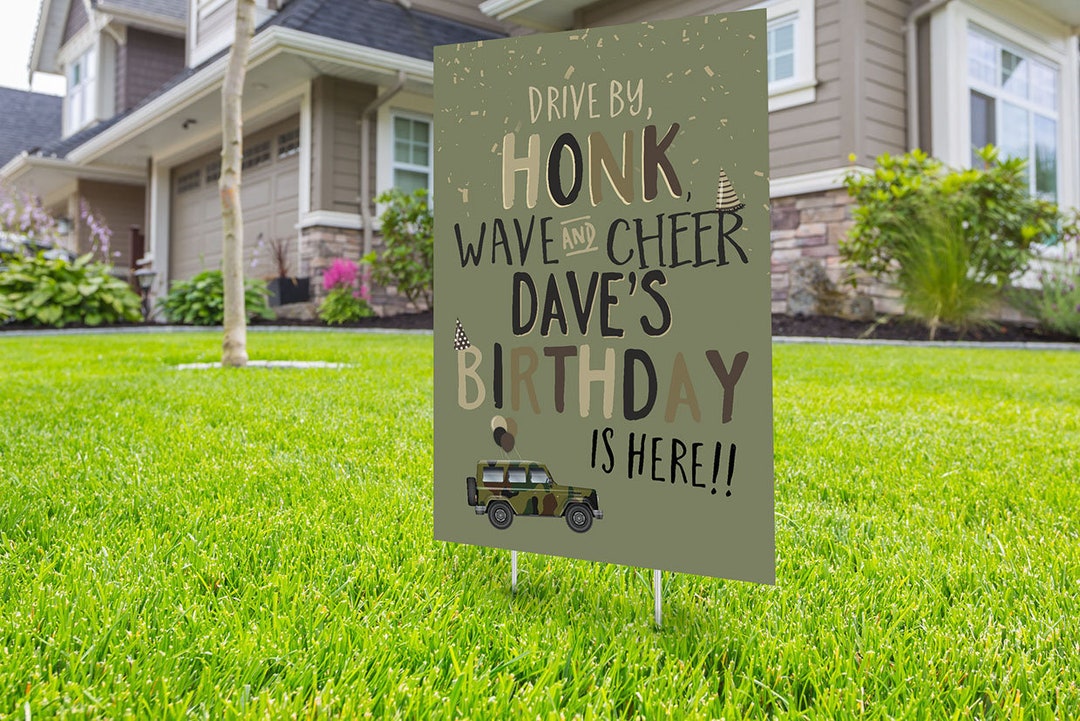 Drive by Birthday Parade, Digital File Only, Yard Sign, Social ...