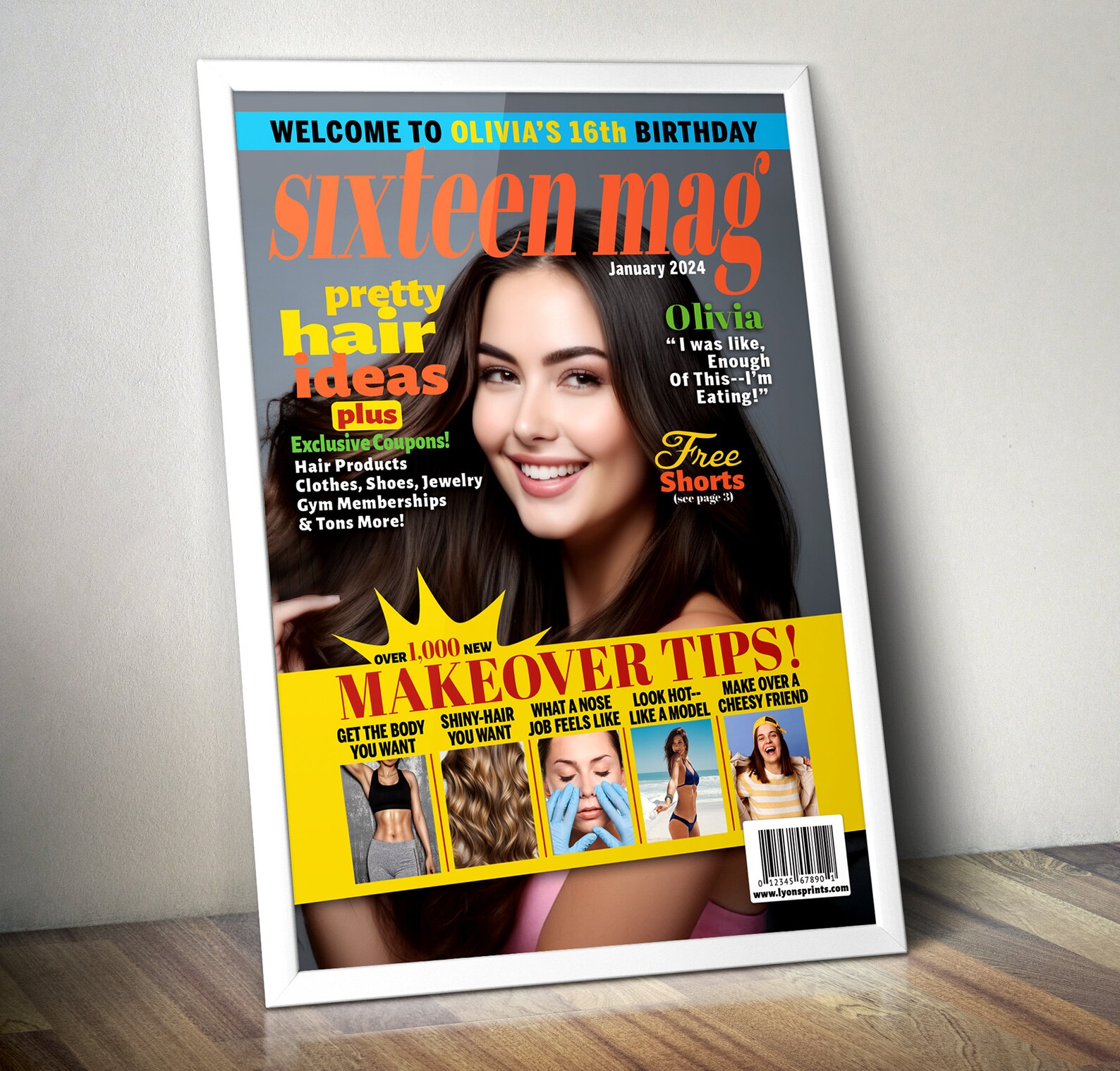 Magazine Birthday Invitation, Sweet 16 Invitation, 16th Birthday, 17th ...