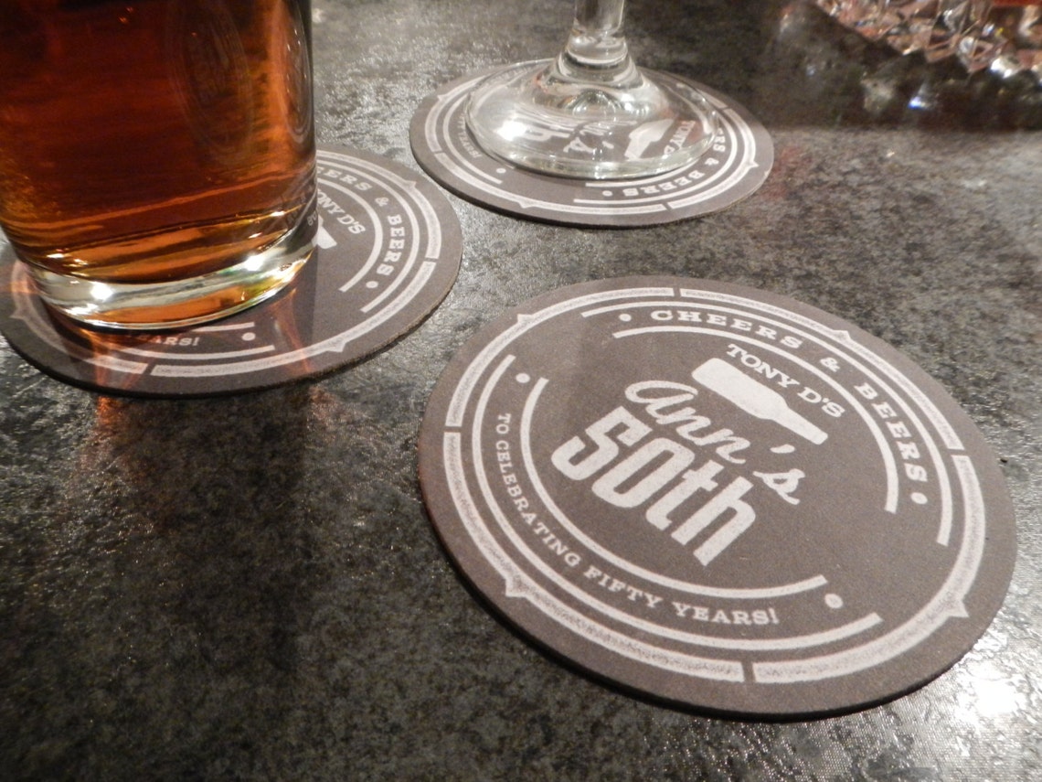 Coaster Design Cheers and Beers Invitation Beer 21st 30th - Etsy