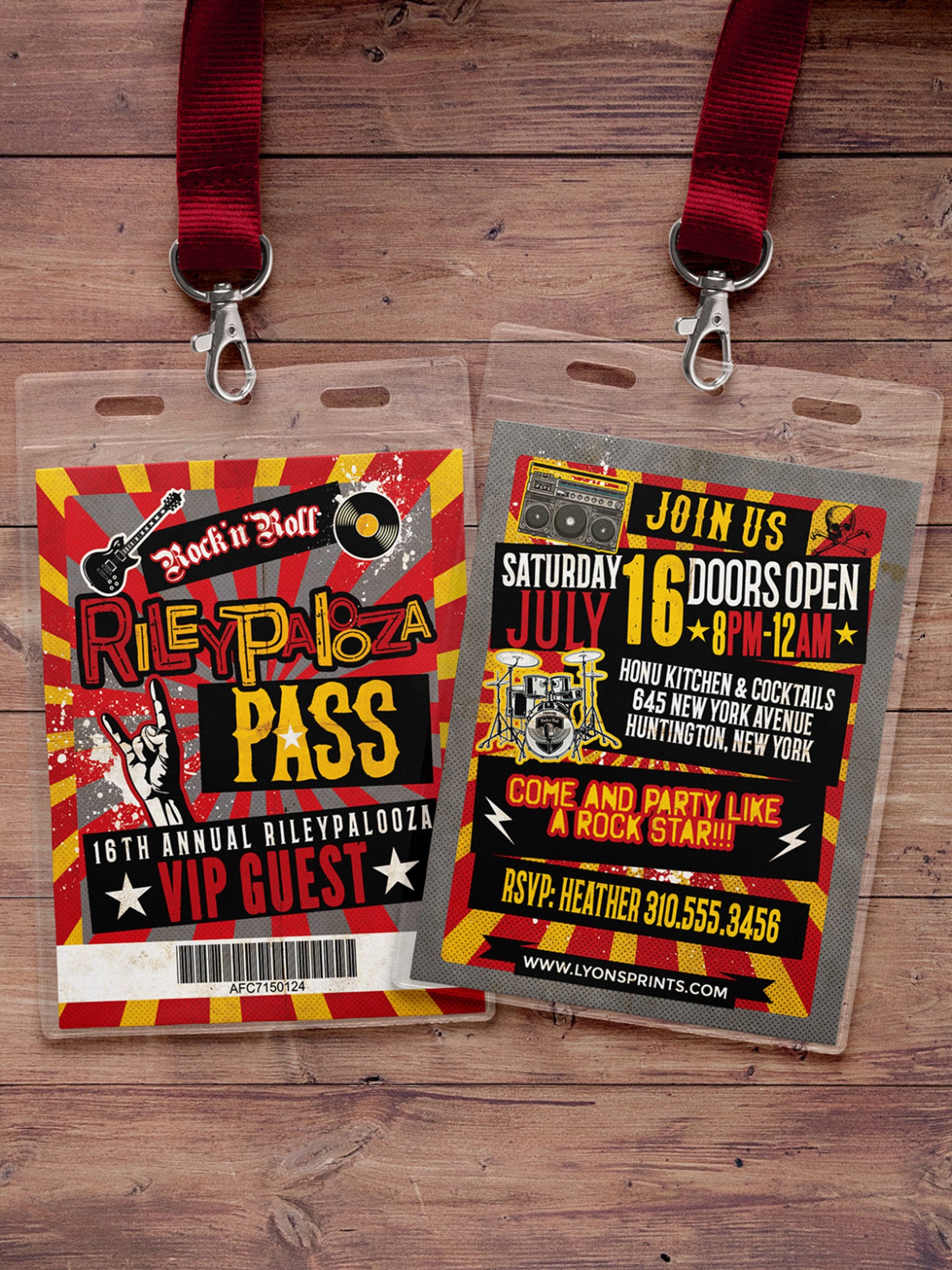 Rock Star, VIP PASS, Backstage Pass, Vip Invitation, Birthday, Pop Star ...