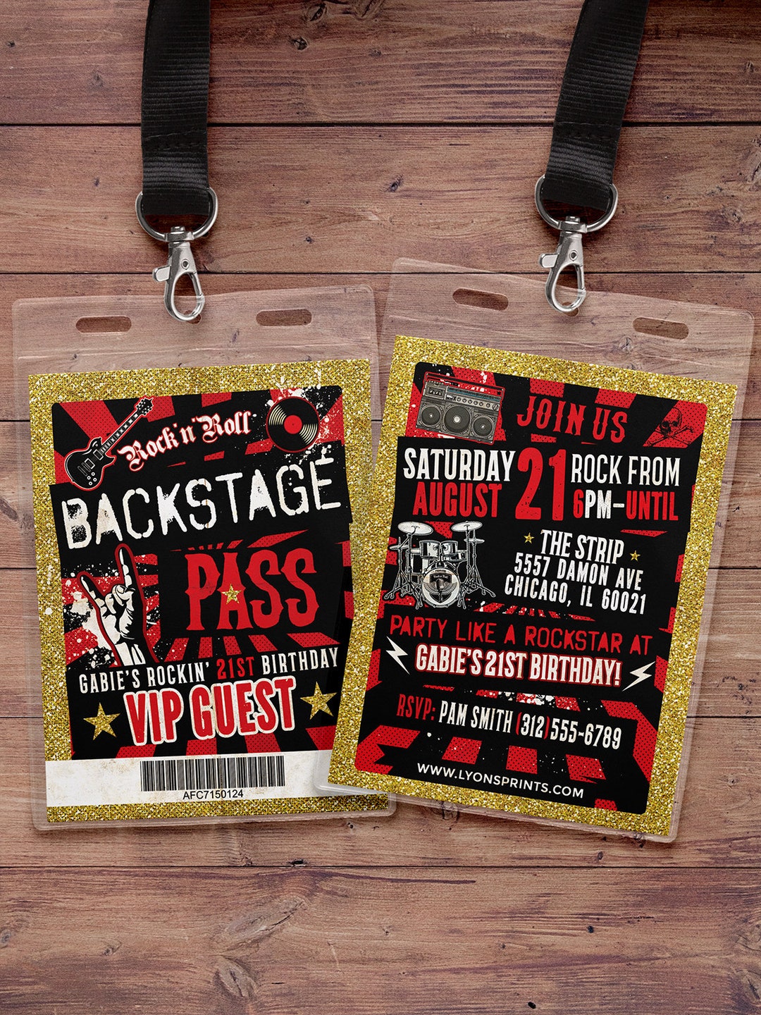 Punk Rock, VIP PASS, Backstage Pass, Vip Invitation, Birthday, Pop Star ...