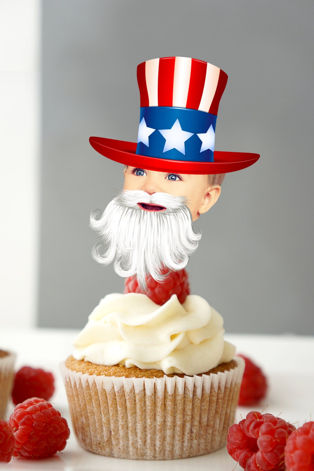 Photo Cupcake Toppers Digital File - fourth of July, labor day ...