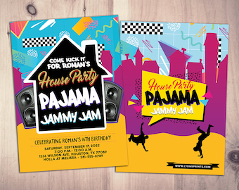 Pajama Jam Invite - Etsy