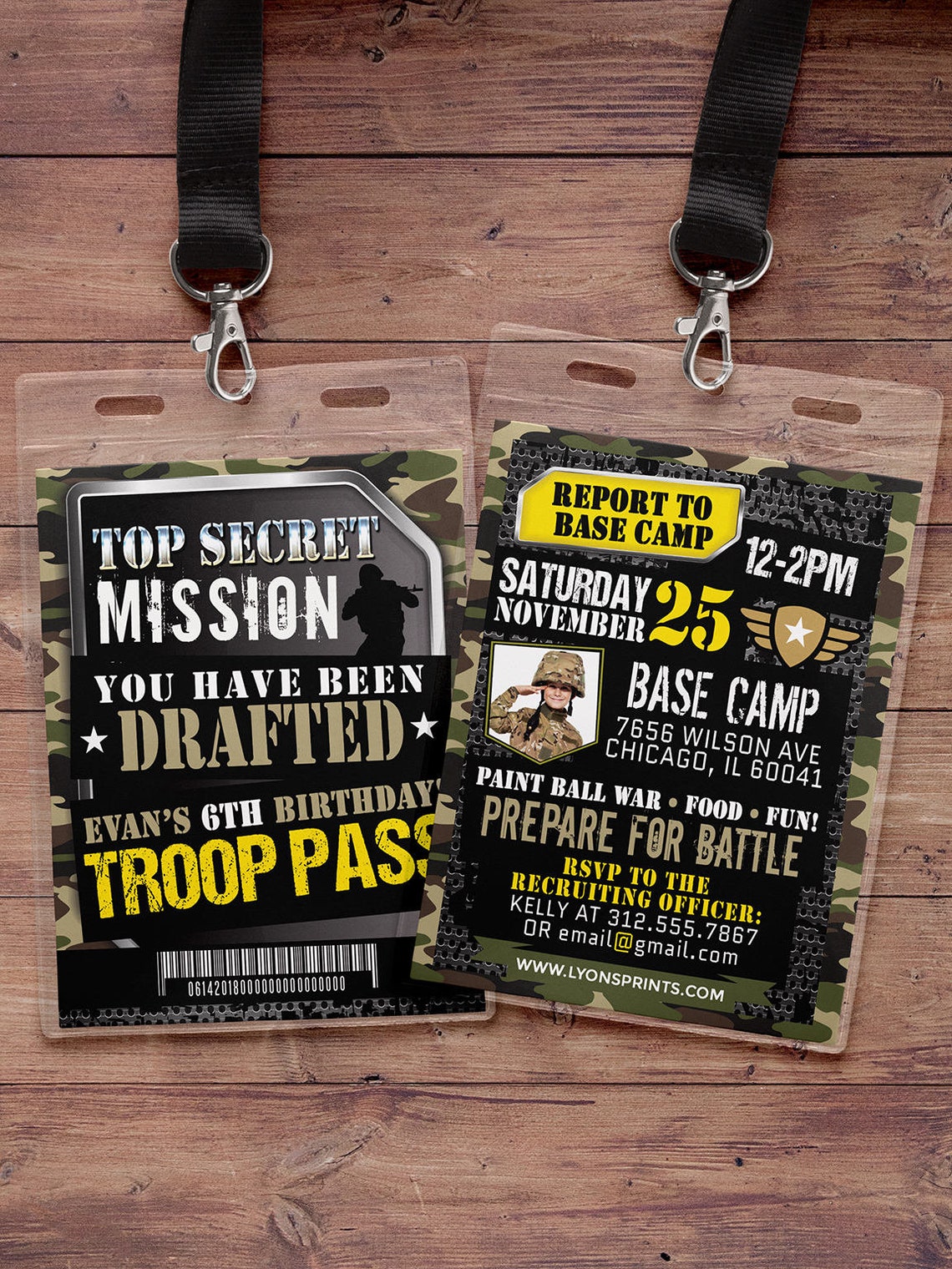 Army Invitation Toy Gun Invitation Paintball Invitation - Etsy