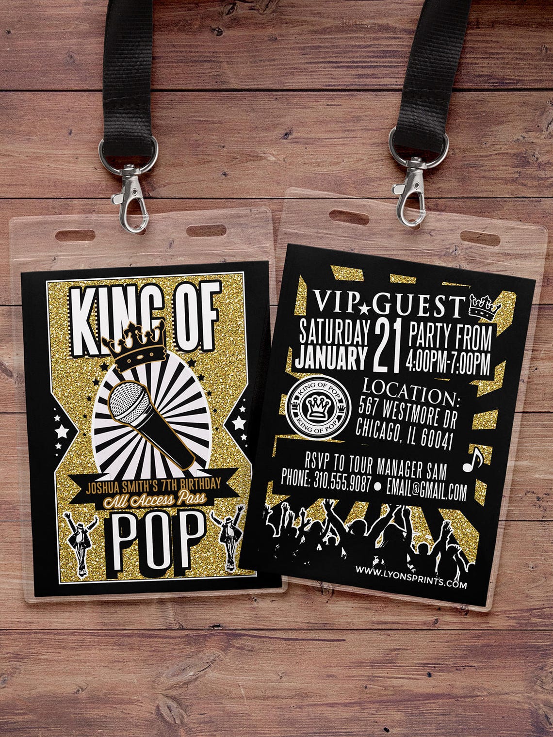 King of Pop Hip Hop VIP PASS Backstage Pass Vip - Etsy