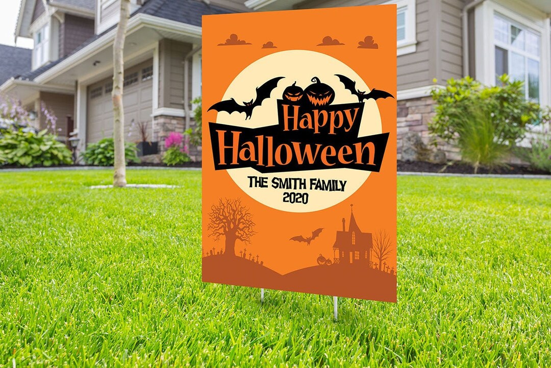 Halloween Yard Sign Design, Digital File Only, Happy Halloween Sign ...