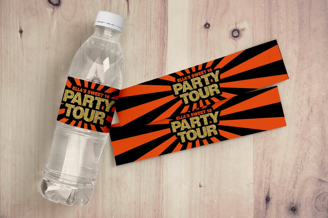 Limo Party, Water Bottle Labels, Birthday Party Decor, Limo Ride Party ...