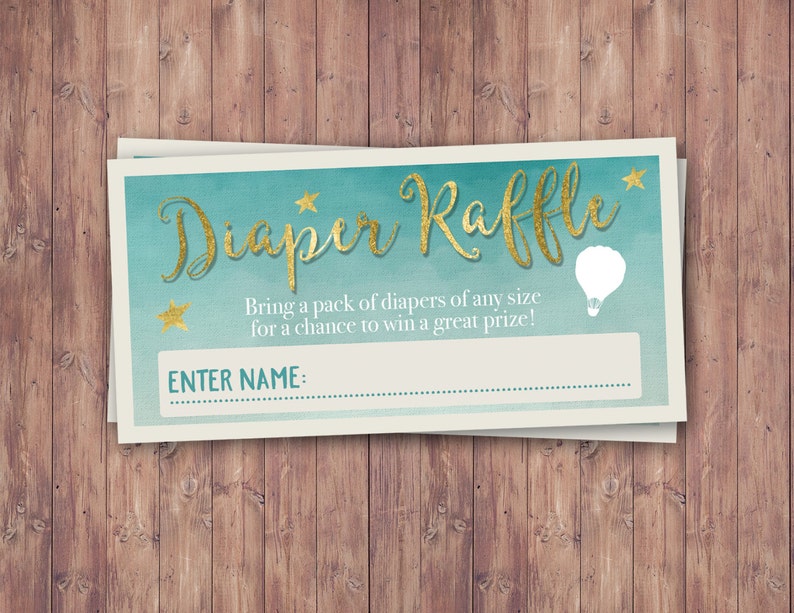 Diaper Raffle Oh the Places Baby Shower Baby Shower Game | Etsy