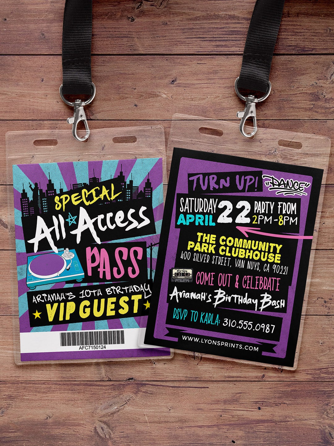 Hip Hop, Swagger, VIP PASS, Backstage Pass, Vip Invitation, Birthday ...