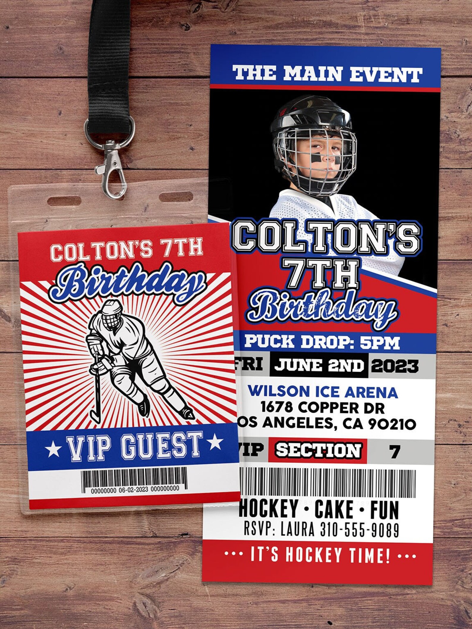Hockey Ticket Invitation, Hockey Invite, Hockey Birthday Party, Hockey ...