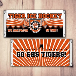 Personalized Hockey Candy Bar Wrapper, With Your Team Colors & Message ...