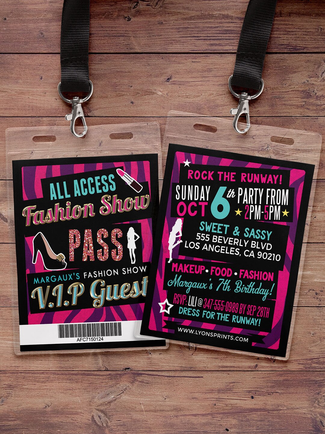 Rock the Runway, Ticket Birthday Party Invitation- Popstar Invitation ...