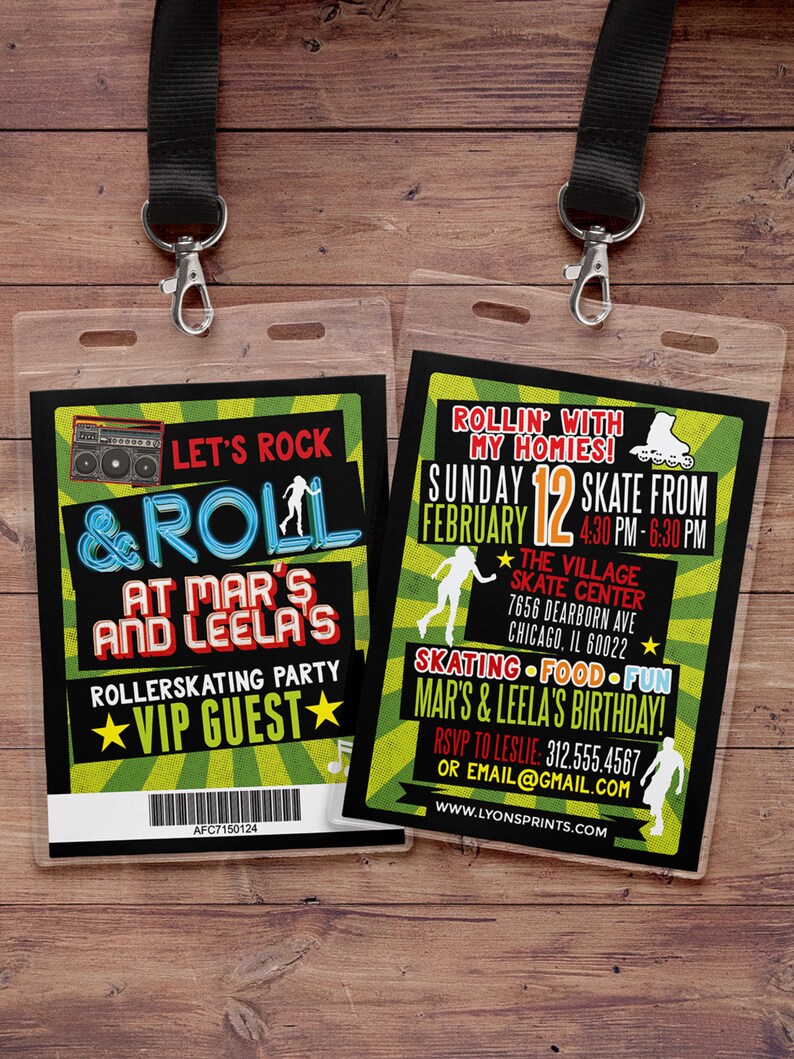 Retro Neon VIP PASS Backstage Pass Vip Invitation | Etsy