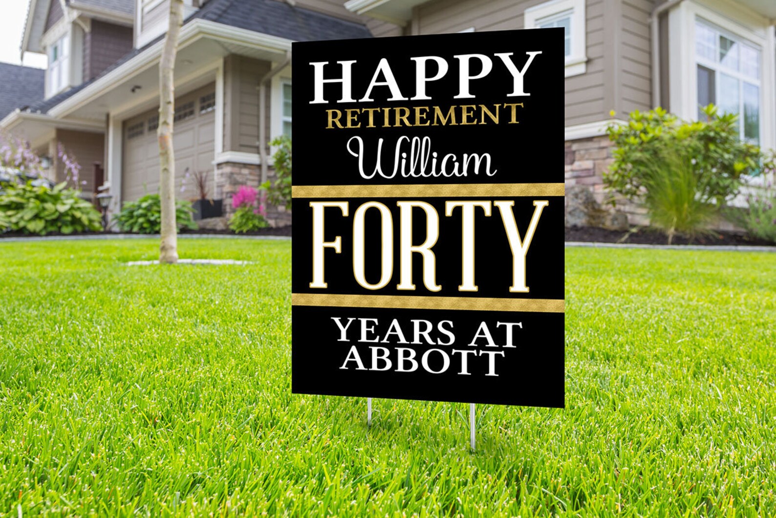Retirement yard sign design Digital file only yard sign | Etsy