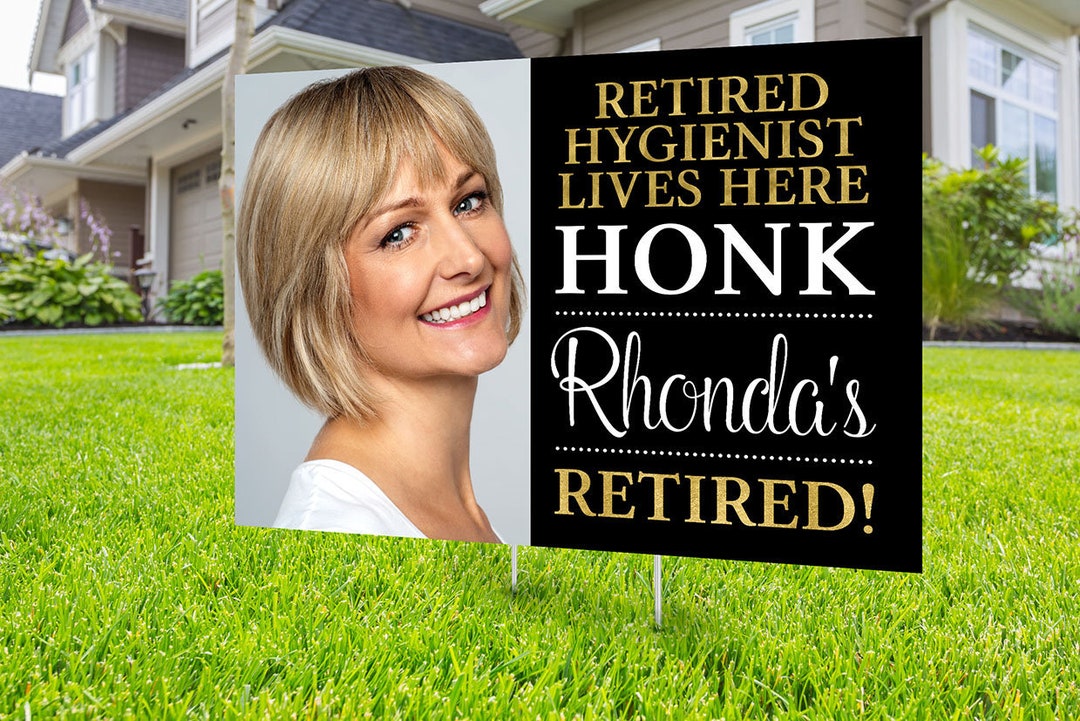 Retirement Lawn Sign Design, Digital File Only, Yard Sign, Retirement ...