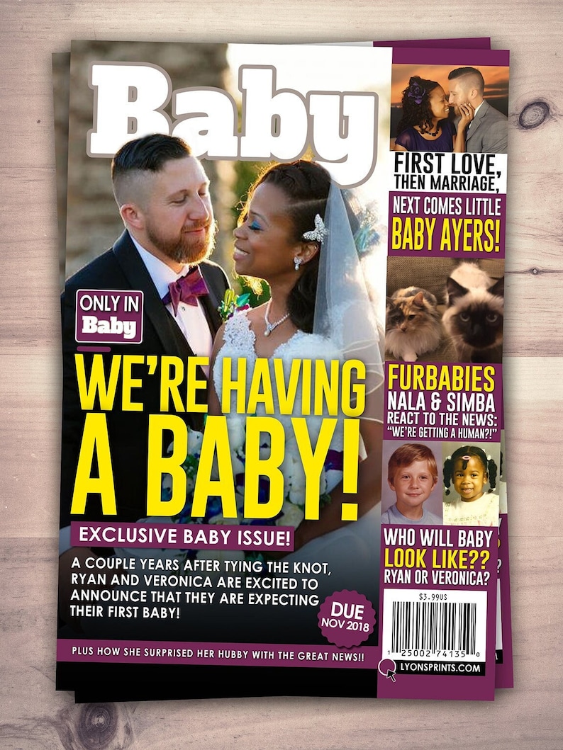 Magazine Pregnancy Announcement, Baby News (digital File) - Etsy