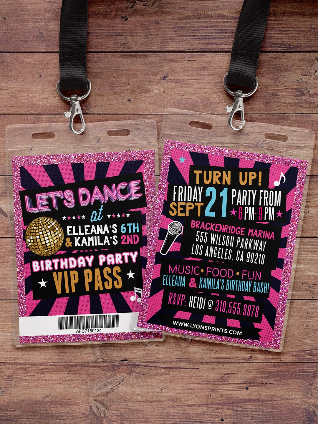 Retro, Neon, VIP PASS, Backstage Pass, Vip Invitation, Birthday ...