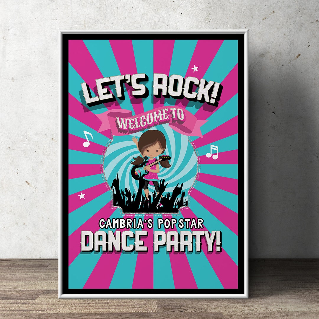 Welcome Party Sign, Pop Star Party, Rock Star Party, Baby Shower, Party ...