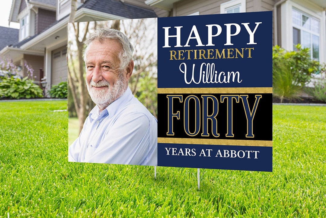 Retirement Yard Sign Design, Digital File Only, Yard Sign, Retirement ...