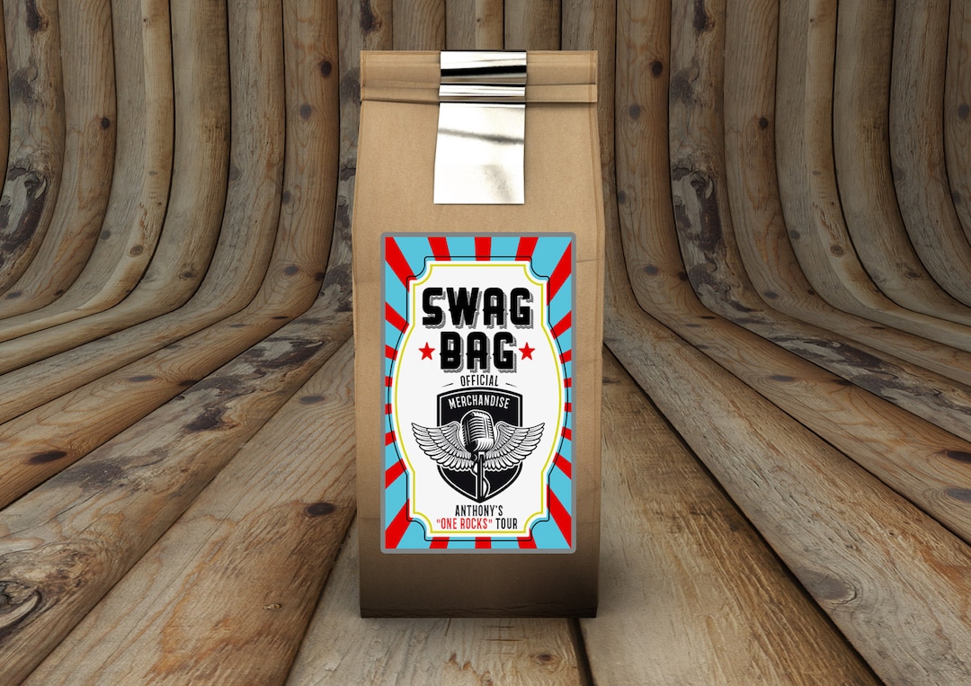 Party Favor Tag, Rockstar Birthday, Swag Bag, Favor, Boy Birthday, Girl ...
