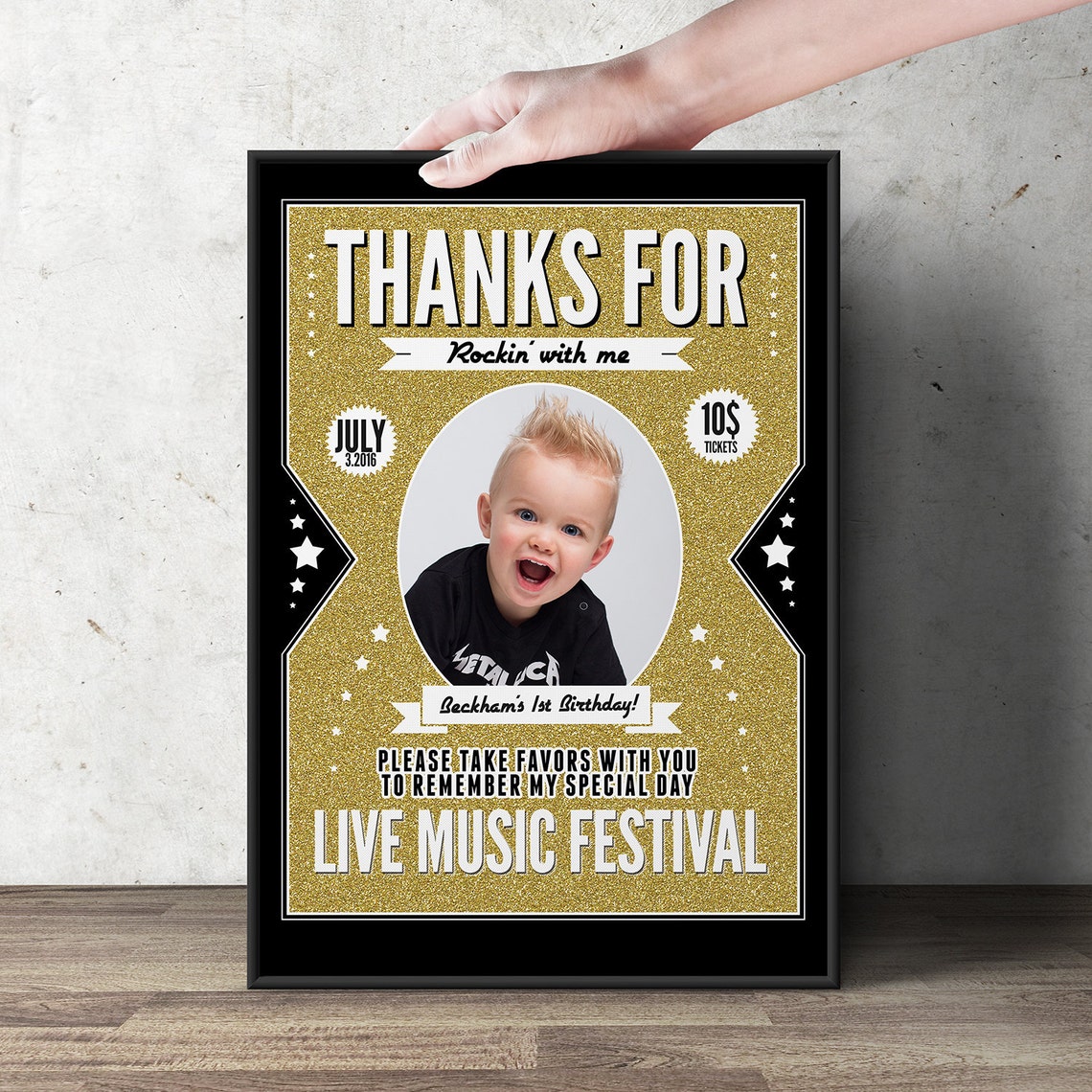 Rock Star Poster Sign Rock Star Invitation Concert Ticket - Etsy