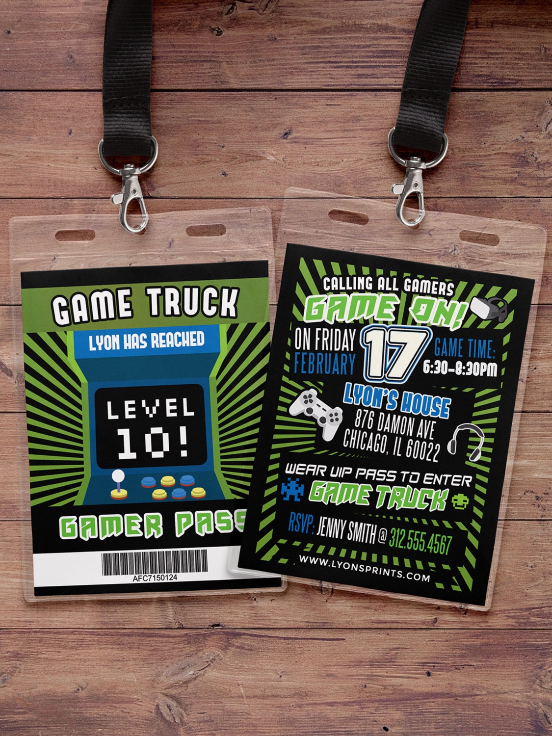 Video Game Invitation Game Truck Party Invitations Video Game Party 