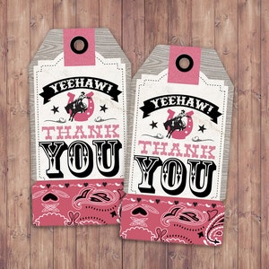 Western, Cowboy, Cowgirl, Birthday, Western Birthday, Rodeo, Favor Tags ...