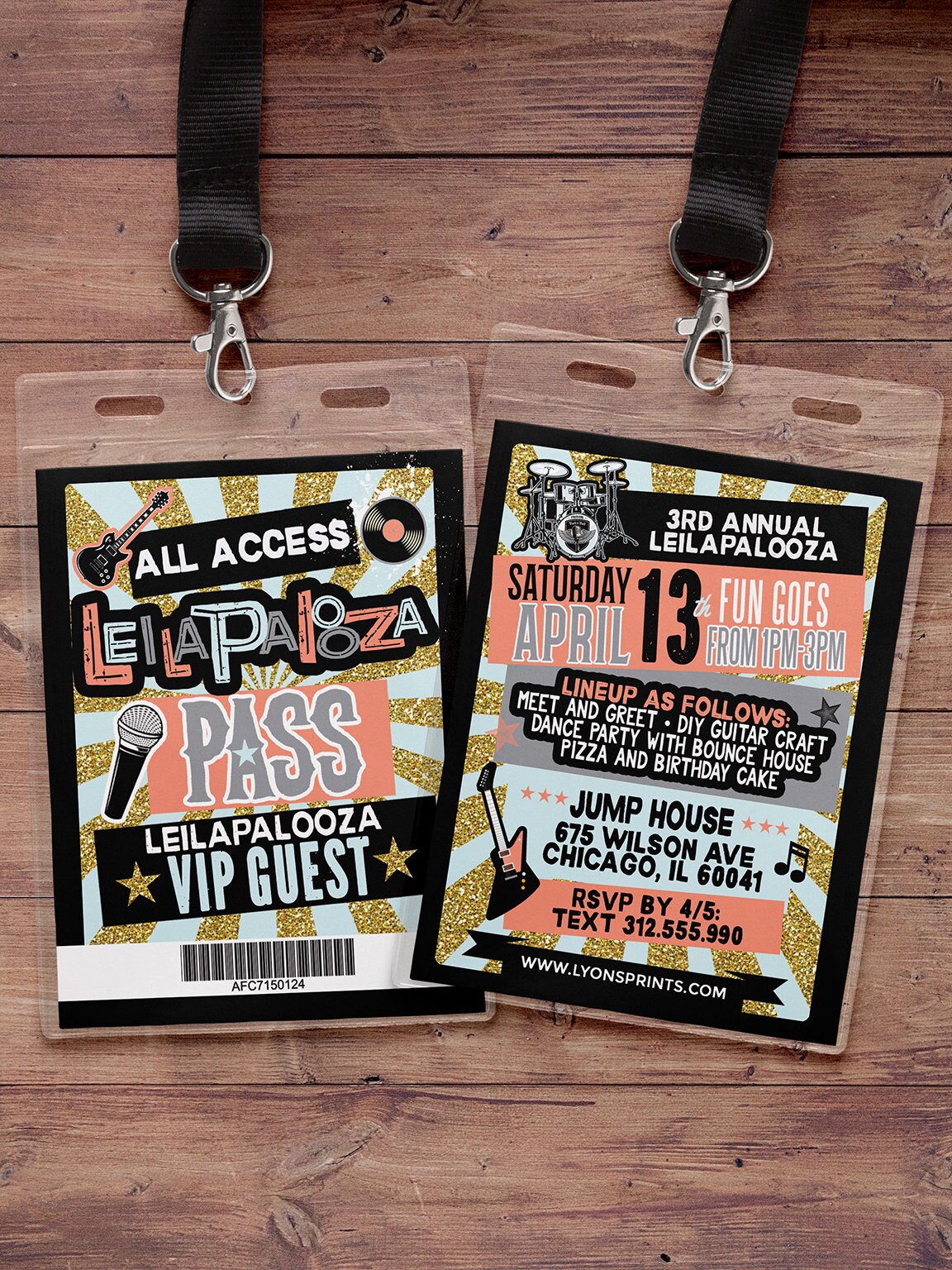 Rock Star, VIP PASS, backstage pass, Vip invitation, birthday, pop star ...