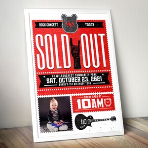 Rock Star Theme Poster, Rockstar, Baby Shower, Rock Star Party, Pop ...