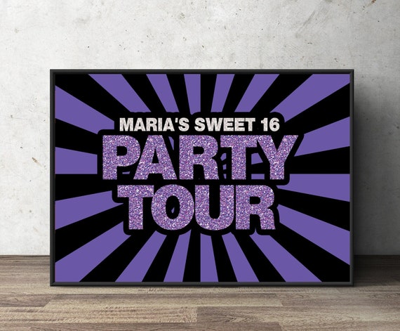 Welcome sign, limo Birthday party, party bus, poster, sign, birthday ...