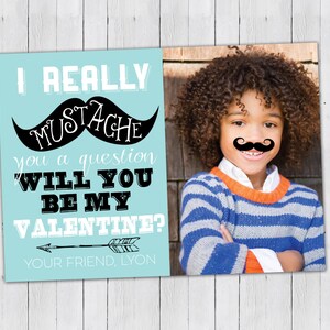 Mustache Valentine Cards Printable - Mustache Valentines Digital ...