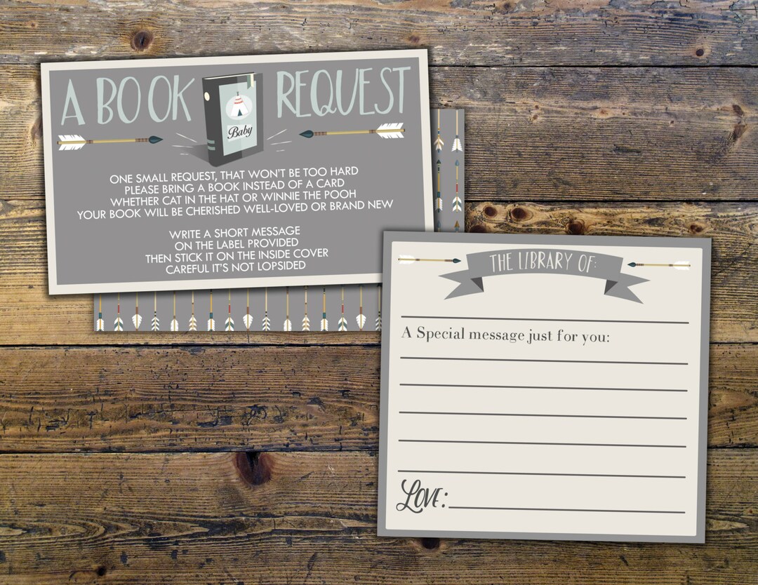 POW WOW Baby Shower Book Request Ticket, Teepee Baby Shower, Arrows ...