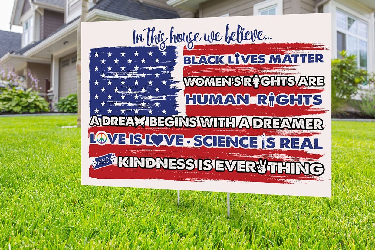 In This House Yard Sign Design, Digital File Only, Love is Love Sign ...