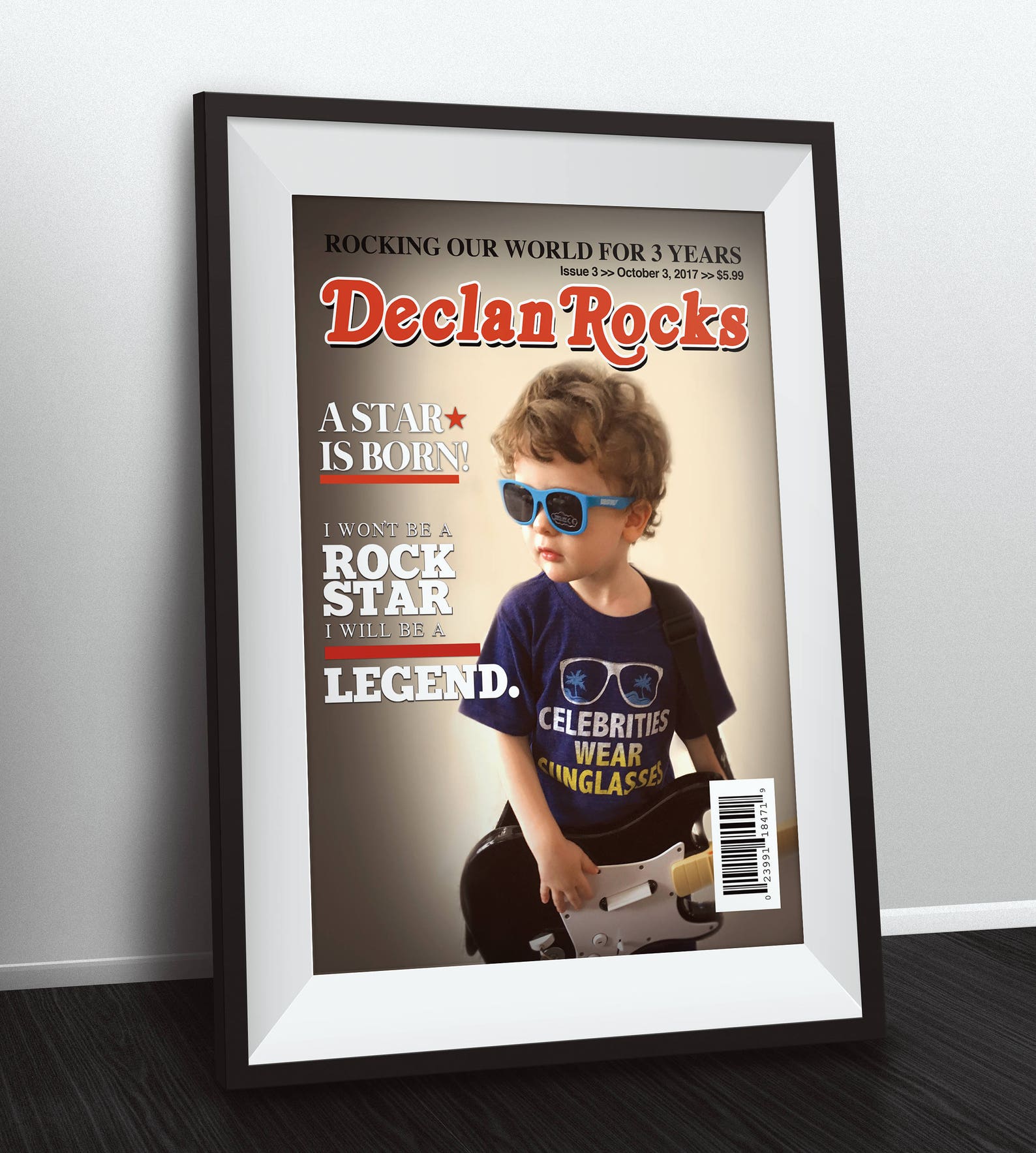 Rock Star Magazine Theme Birthday Poster, Boy Birthday, Rockstar, Baby ...